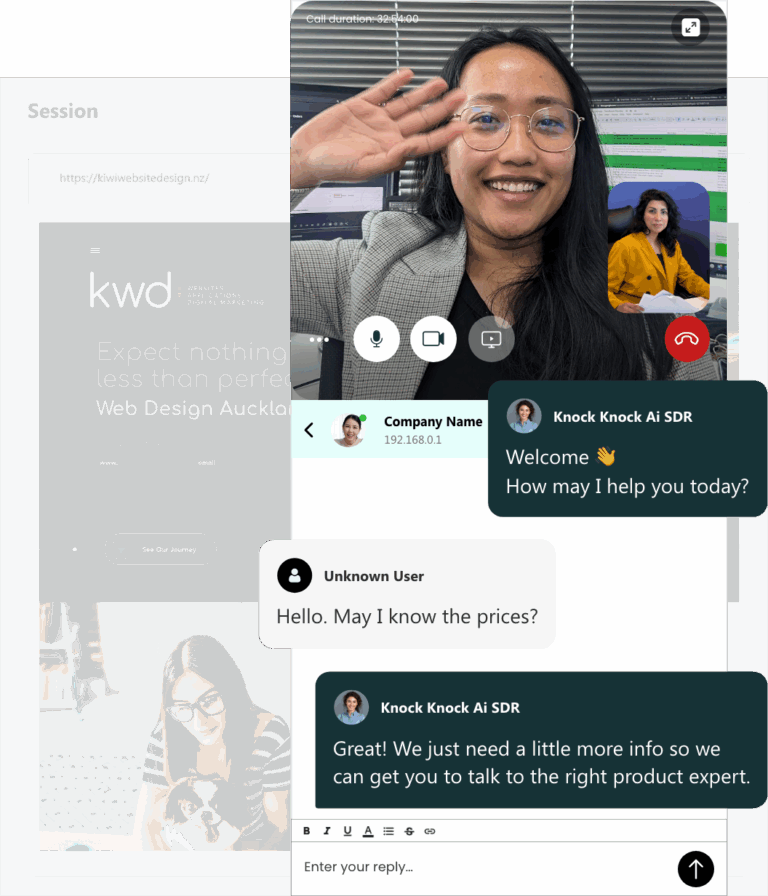 Knock Knock App | Fast Web Conversion with Ai Based Live Video Chat